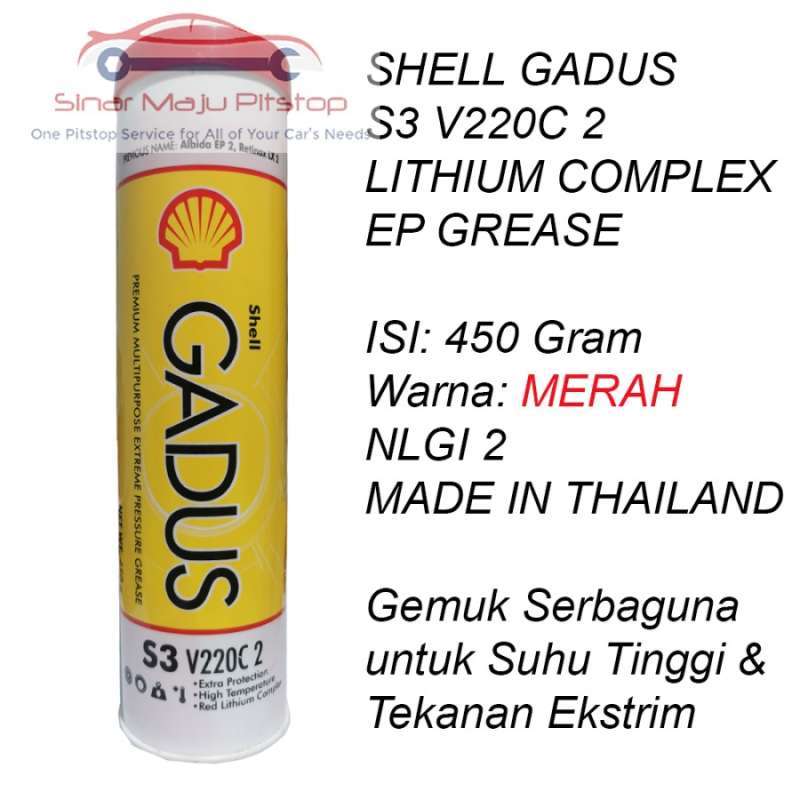 Promo Gemuk Suhu & Tekanan Tnggi Original - Shell Gadus S3 V220c 2 ...