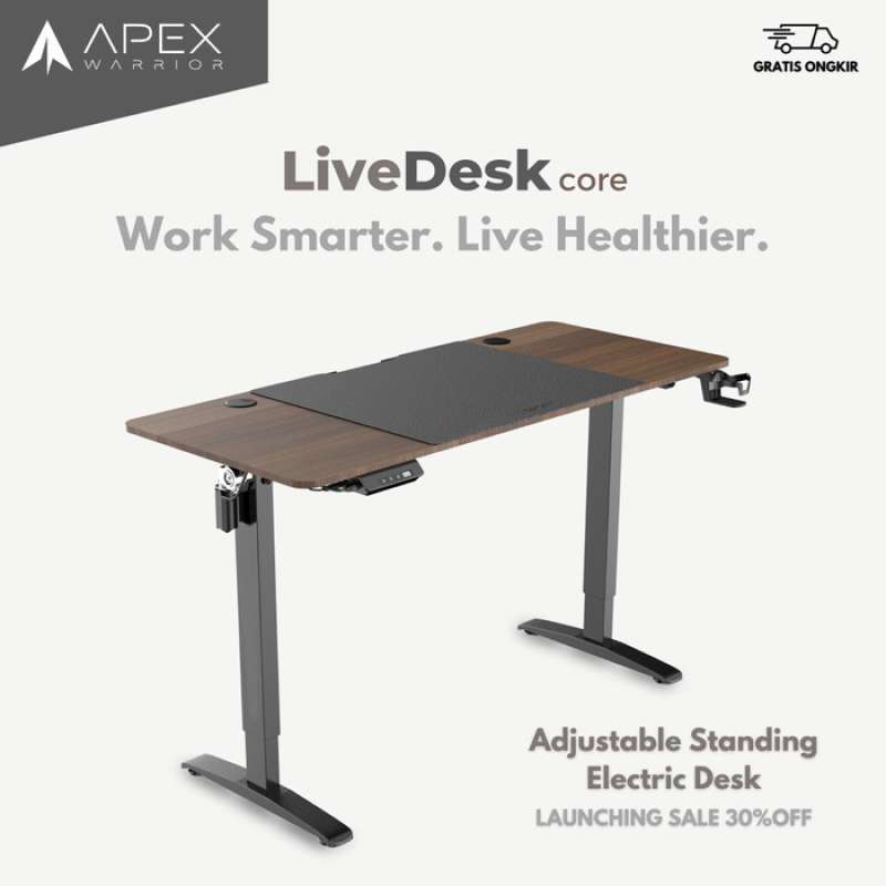Promo Livedesk Core Sit Standing Meja Electric Adjustable Work Gaming Desk Diskon 23% di Seller ...