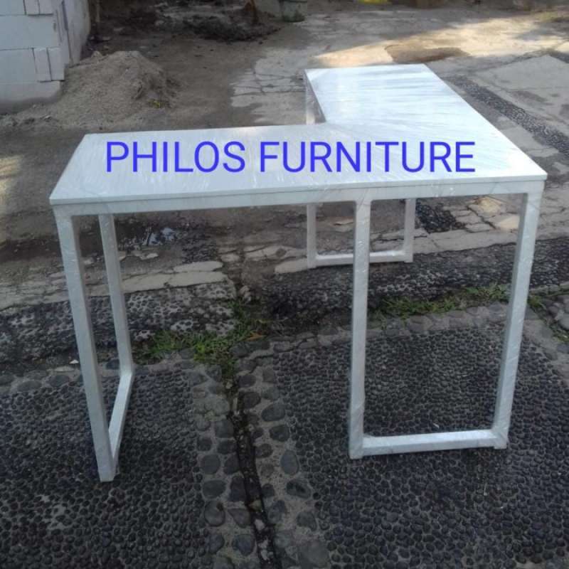 Promo Meja Kerja Leter L Meja Kantor Meja Gaming Meja Belajar Diskon 23 ...