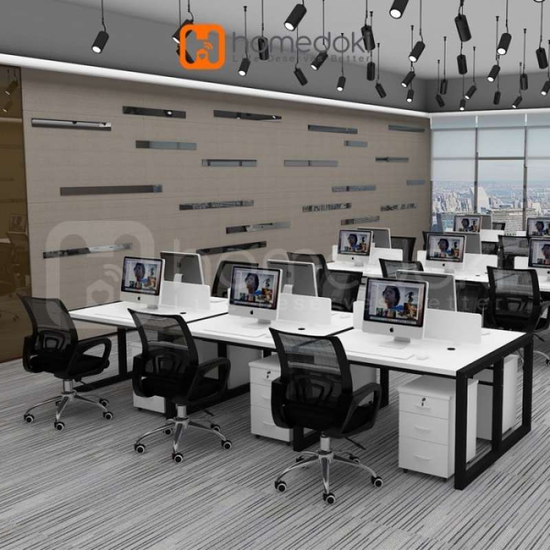 Promo Homedoki Meja Kantor /Computer Desk / Meja Kayu Minimalis / Meja ...