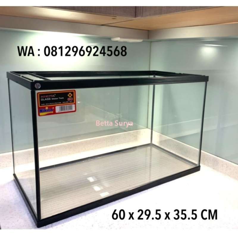 Promo AQUARIUM MERK NIKITA UKURAN M VOLUME 60 LITER (GLASS WATER TANK) Diskon 23% di Seller ...