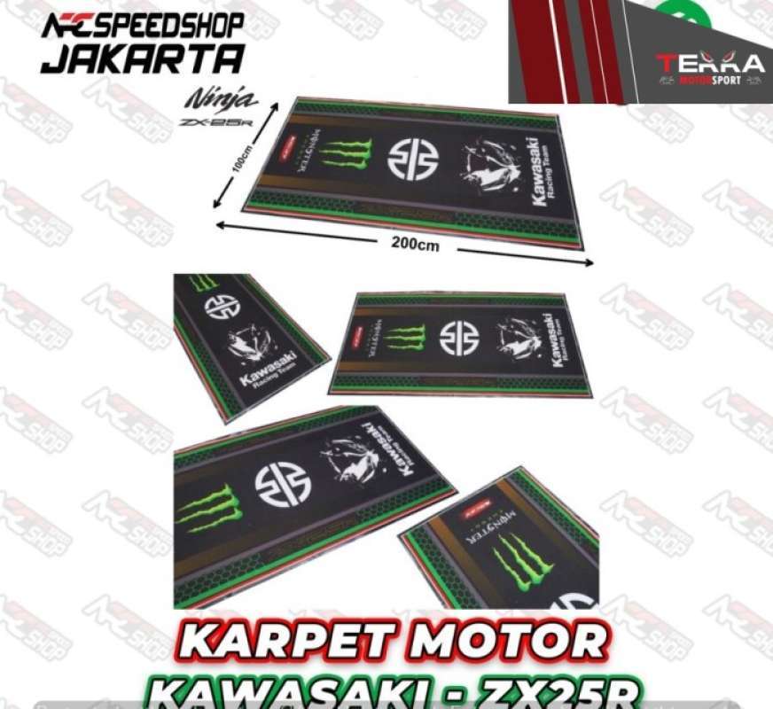 Promo Alas Motor/ Motorcycle Garage Karpet Syntethic Anti Oli Kawasaki ...