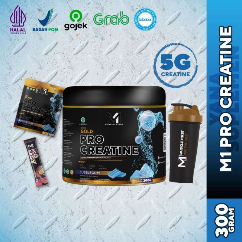 Promo M1 MUSCLE FIRST PRO GOLD CREATINE MONOHYDRATE 300GR 300 GRAM ...