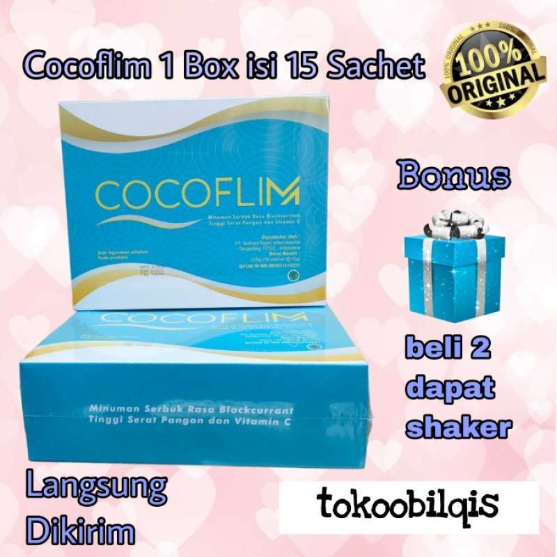 Promo cocoflim fiber minuman Diet Pelangsing Slim 1 Box isi 15 Sachet ...