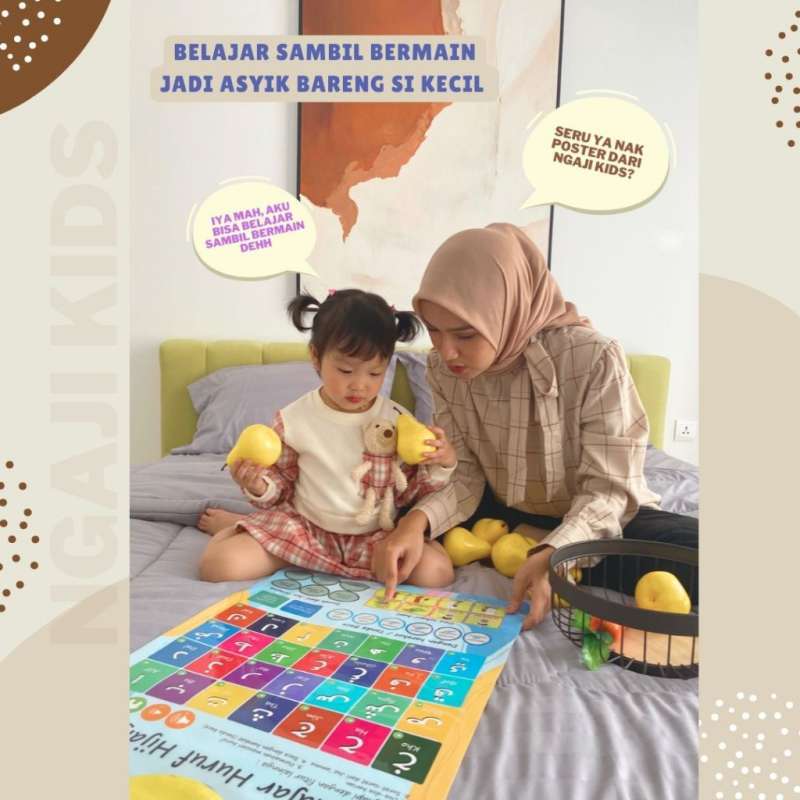 Promo Poster Dinding Hijaiyah / Poster Mengaji Bersuara / Poster ...