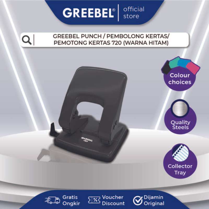 Jual GREEBEL PUNCH 720/Pembolong kertas/Perforator Atk/kapasitas 1000 ...