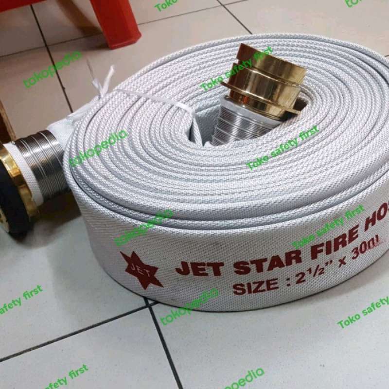 Jual Fire Hose Canvas Selang Hydrant Merk Jet Star 2 1/2 Inchi X 30 M ...