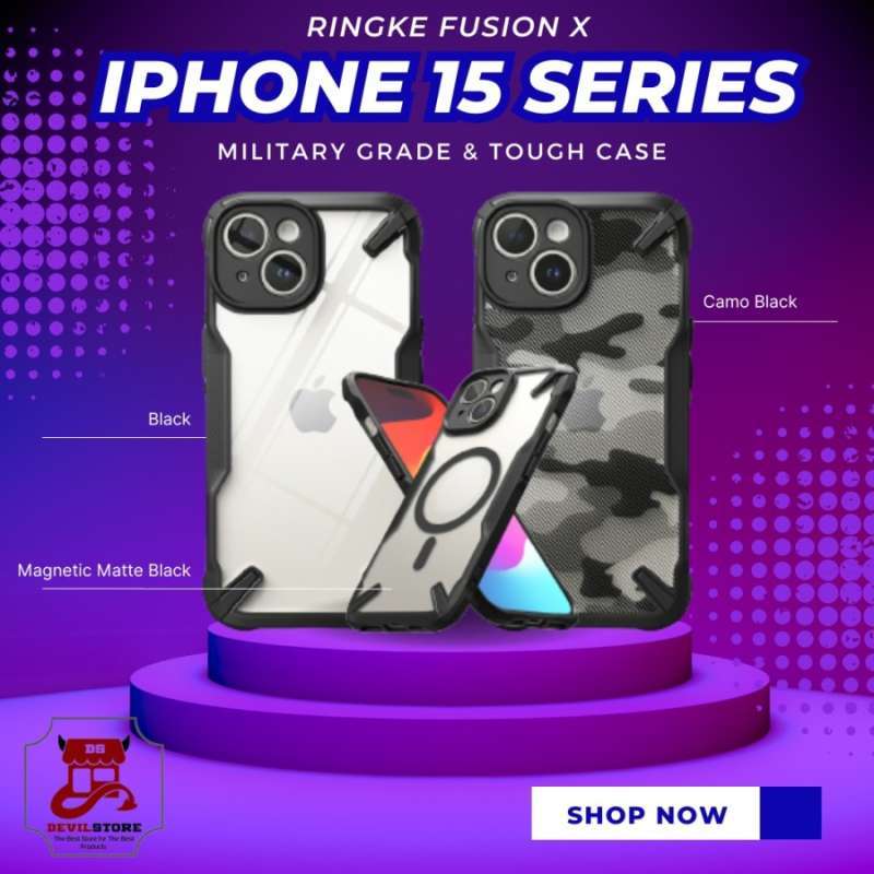 Jual Ringke Fusion X Casing Iphone 15 Pro Max / 15Pro / 15 Plus / Iphone 15 di Seller Devil ...