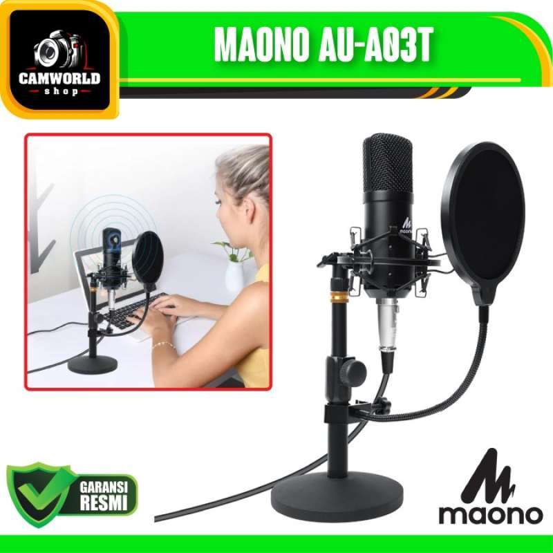Promo MAONO AU-A03T Condenser / MAONO AU A03T With Table Stand Diskon ...