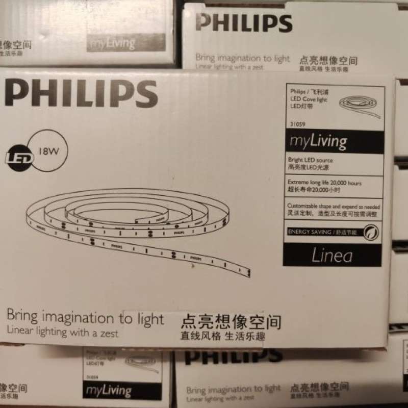 Promo Philips Dli 31059 Led Strip Tape 3000k Warm White 18w Watt 5m ...