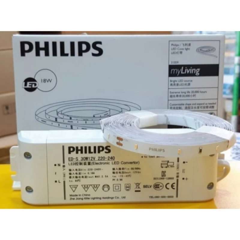 Promo Philips Dli 31059 Led Strip Tape 3000k Warm White 18w Watt 5m ...
