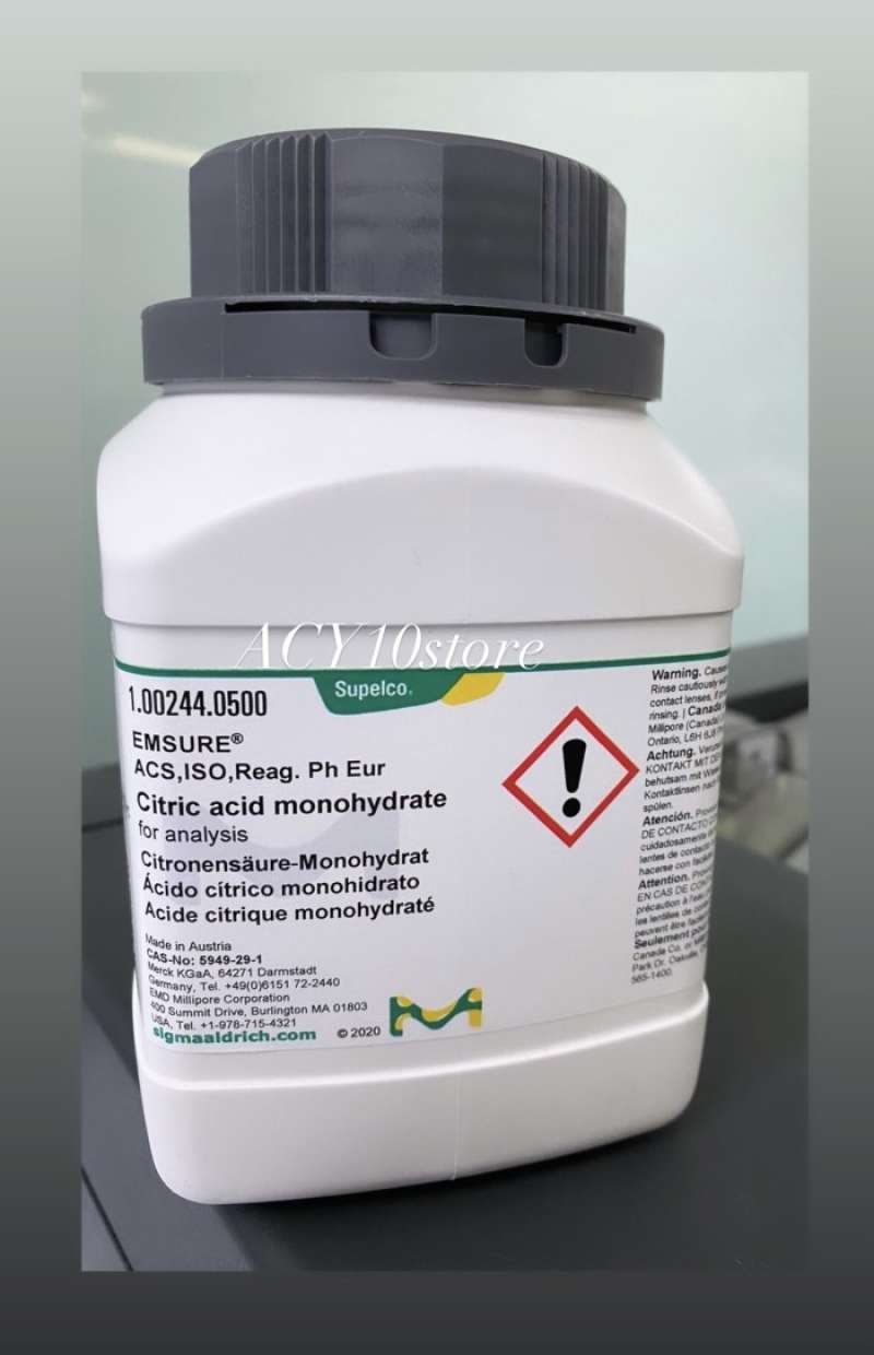 Promo MERCK 1.00244.0500 Citric Acid Monohydrate 500g Diskon 23% di ...