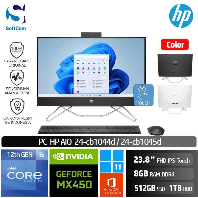 Promo PC HP AIO 24 cb1044d cb1045d [Core i5 1235U/8GB/512GB + 1TB/Touch ...
