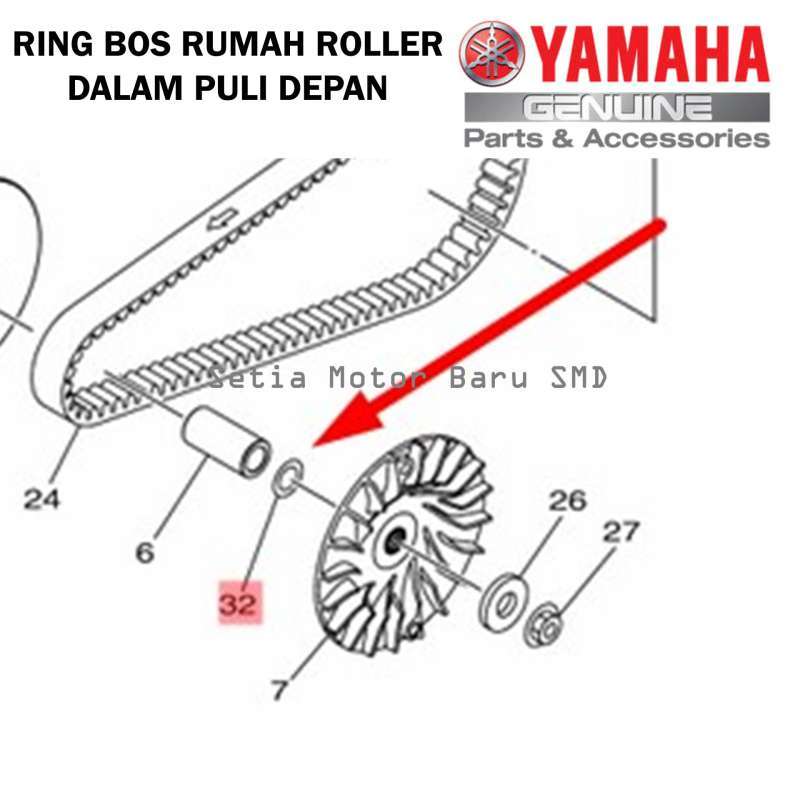 Jual Ring Bos Rumah Roller Dalam Pully Puli Depan All New Aerox ...