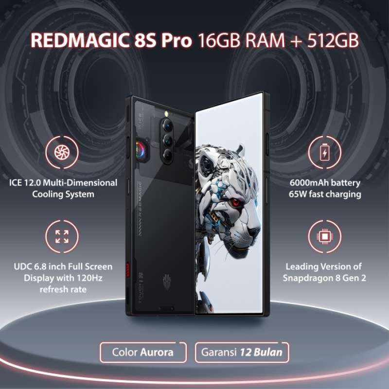 Promo Redmagic 8s Pro 16gb + 512gb Transparent Black Diskon 33% Di ...