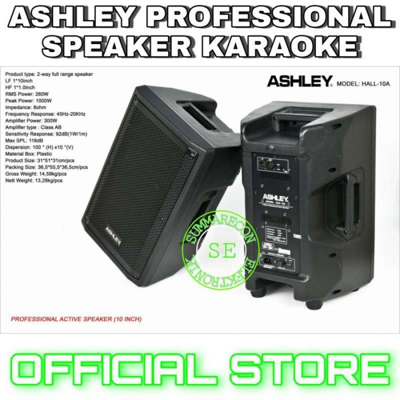 Jual Speaker Aktif 10 Inch Original Ashley Hall 10a Speaker Karaoke Di ...