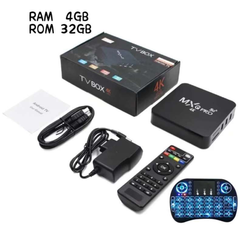 Jual Android Tv Box Mxq Pro 4k Ultra Hd Set Top Box Digital Internet - 4gb+keyboard Di Seller ...
