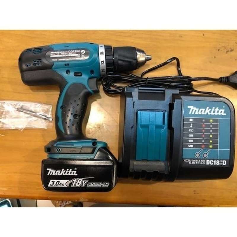 Jual MAKITA DDF 453 mesin bor baterai cordless drill 13mm 18V DDF453 di ...
