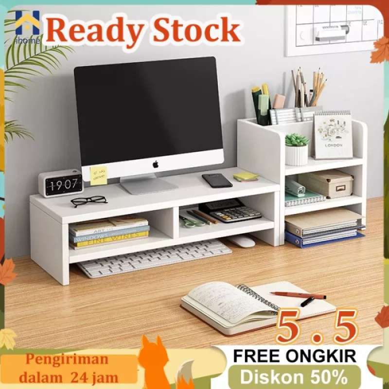 Jual Ih Stand Monitor Rak Monitor Desktop Dudukan Komputer Kayu Rak ...