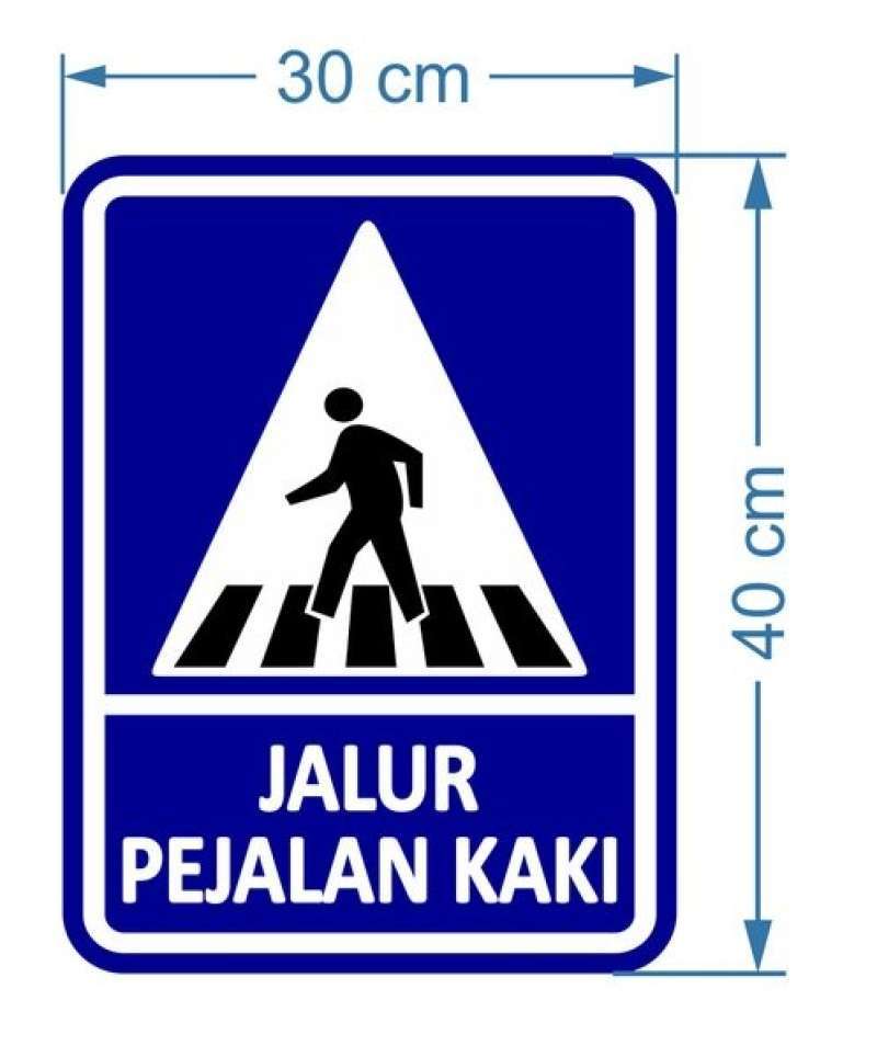 Promo Rambu Jalur Pejalan Kaki 30Cm X 40Cm Plat Alumunium Diskon 23% di ...