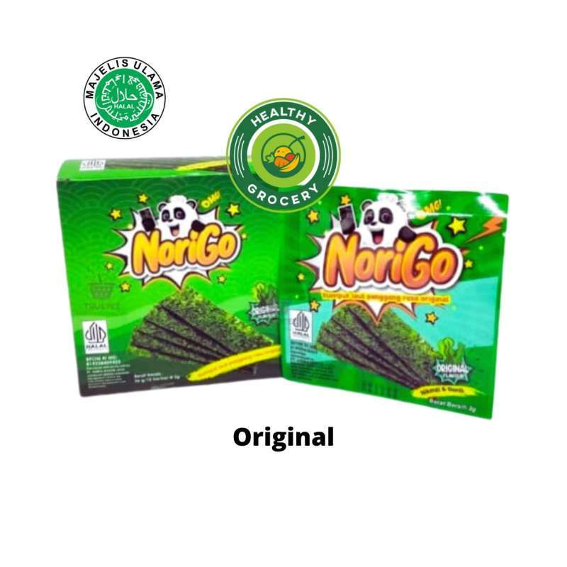 Promo Norigo Snack Rumput Laut Sachet Rasa Original 36gr Isi 12 Sachet ...