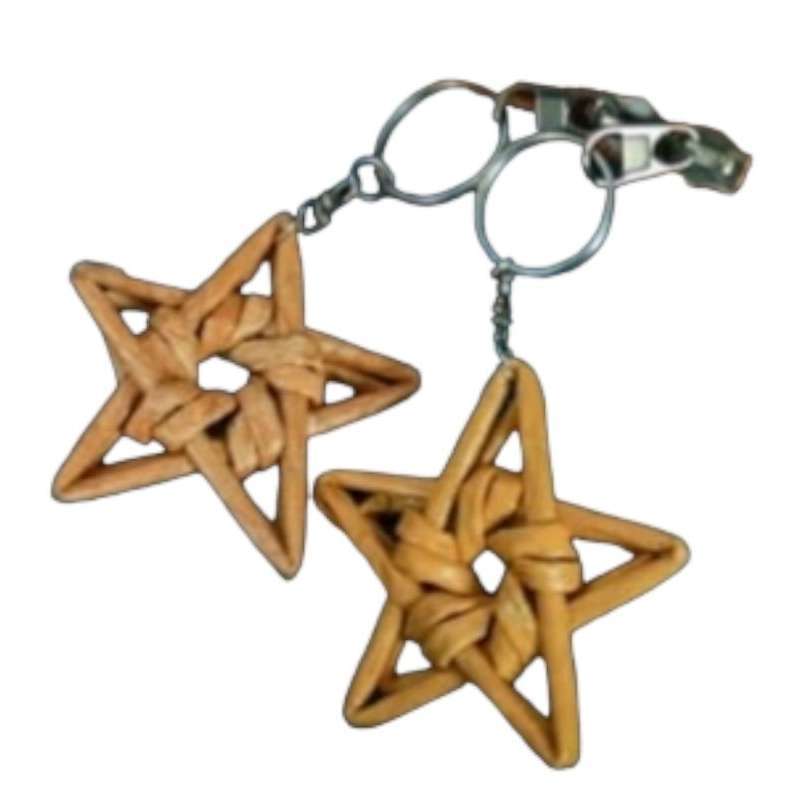 Jual Gantungan kunci Bintang Anyaman Kertas Keychain di Seller ...