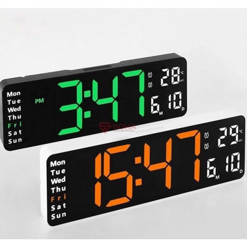 Promo Jam Dinding Digital Led Besar Clock Weker Timer Countdown Smart ...