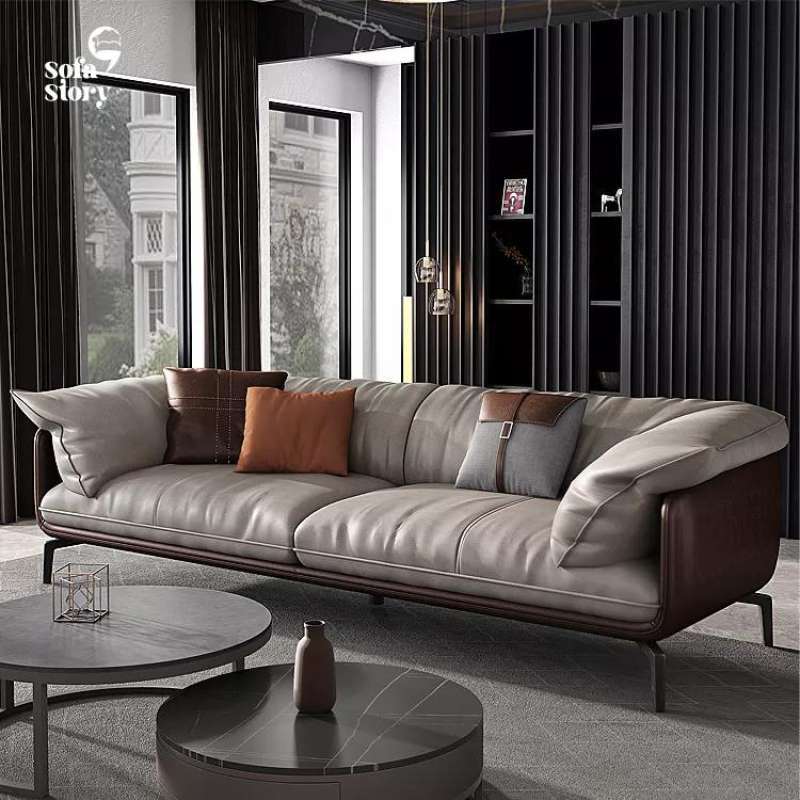 Jual Sofa Minimalis Kulit Italian Style | Sofa'story Benvolio | 3 ...