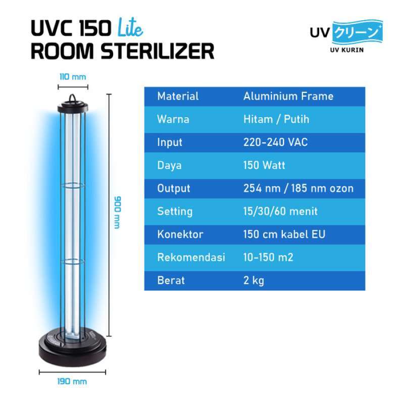 Promo UV Sterilizer Ruangan besar 150 watt - Sterilisasi sinar UV & ozon Diskon 23% di Seller PT ...