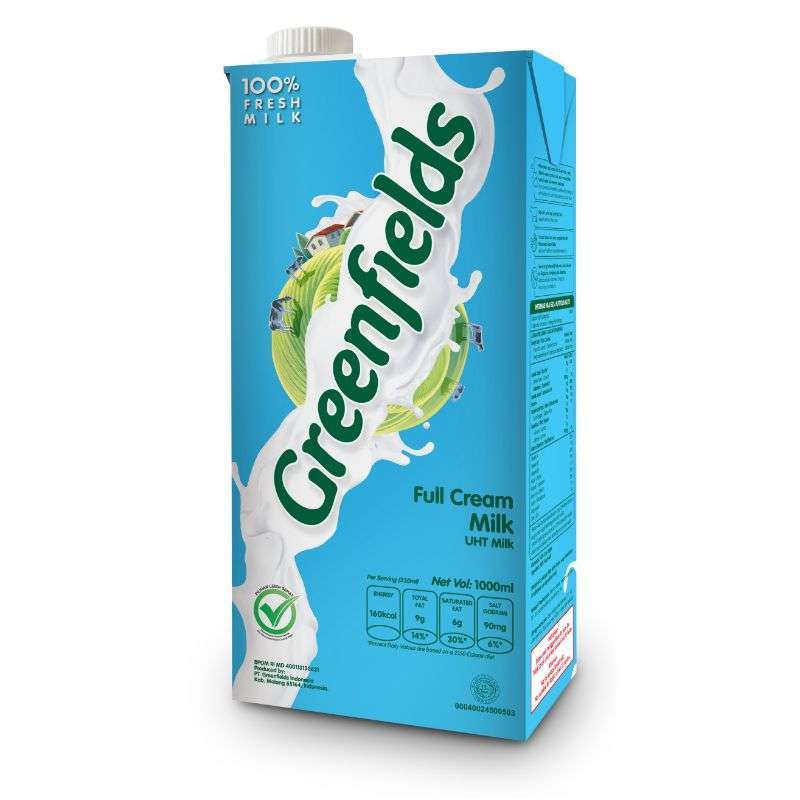 Promo Greenfields Uht Milk Full Cream [950 Ml/2 Pcs] Diskon 23% Di ...