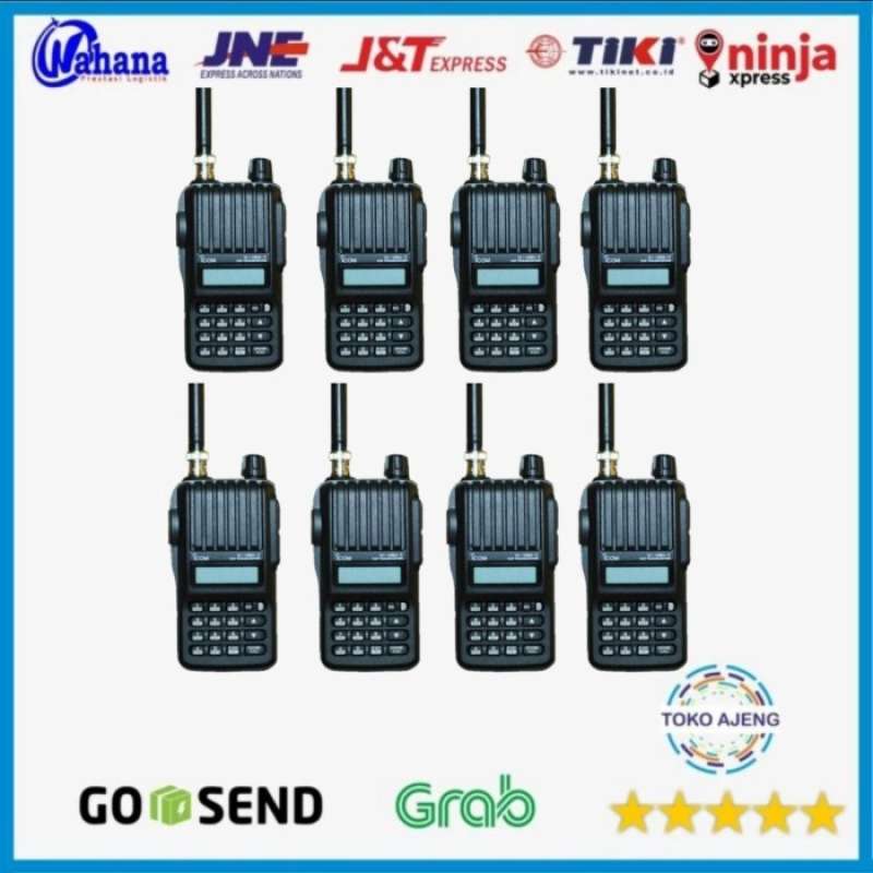 Promo Paket 8 Unit Radio HT Icom V80 IC-V80 VHF Lithium Handy Talky ...