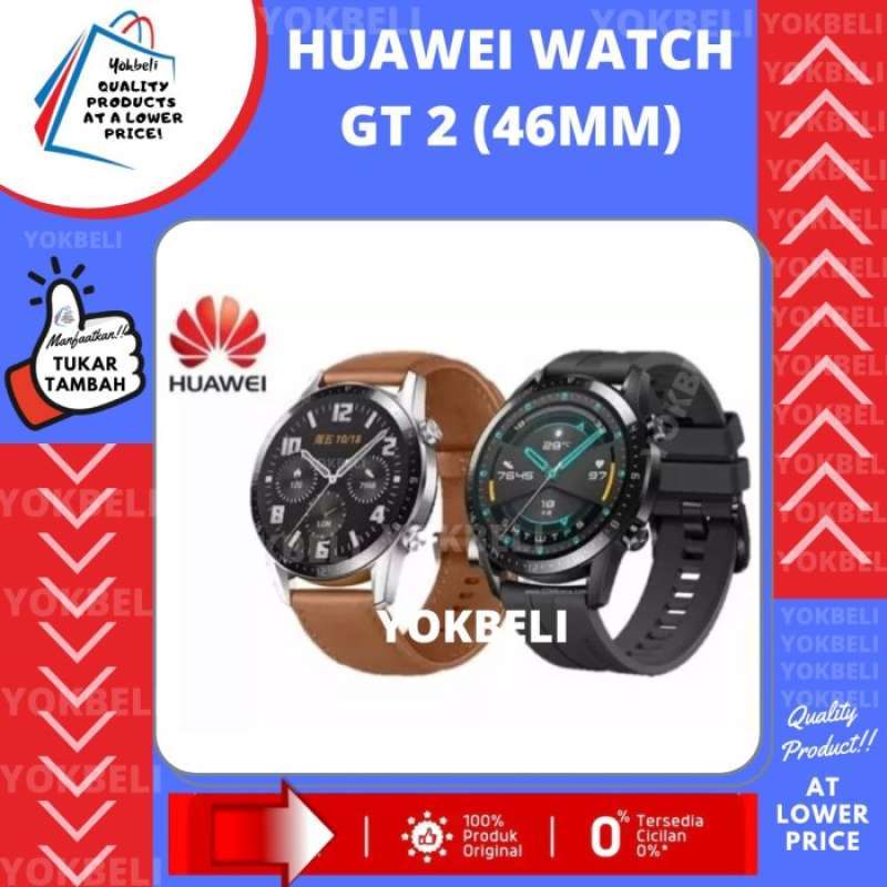 Promo Huawei Smart Watch GT 2 46mm Classic GT2 46 Stainless-Brown ...