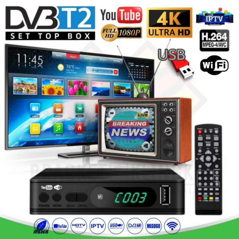 Promo Set Top Box Receiver Digital Tv Stb Dvbt2 Decoder Tuner Tv ...