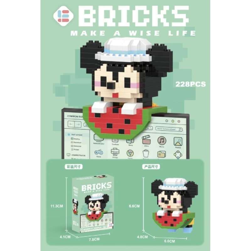Promo [047]DIY Bricks Mini Toys Model Kartun Building Blok Nano Block Kartun Mainan Balok Susun ...