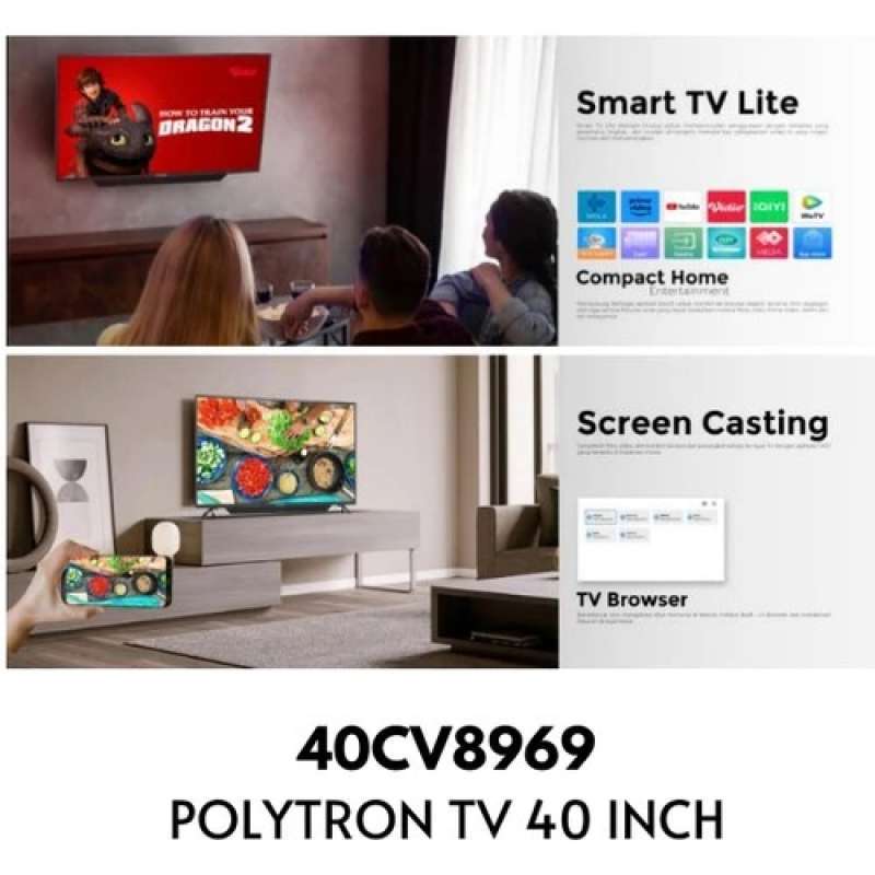 Jual Polytron Pld-40cv8969 Led 40 Inch Smart Tv - Hanya Tv Di Seller ...