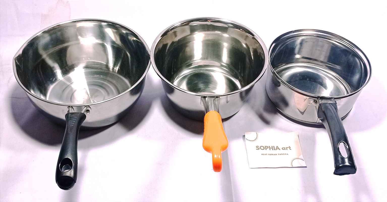 Jual PANCI STAINLESS REBUS MIE AIR SUSU SAUCE PAN - STAINLES SUSU 18 di ...