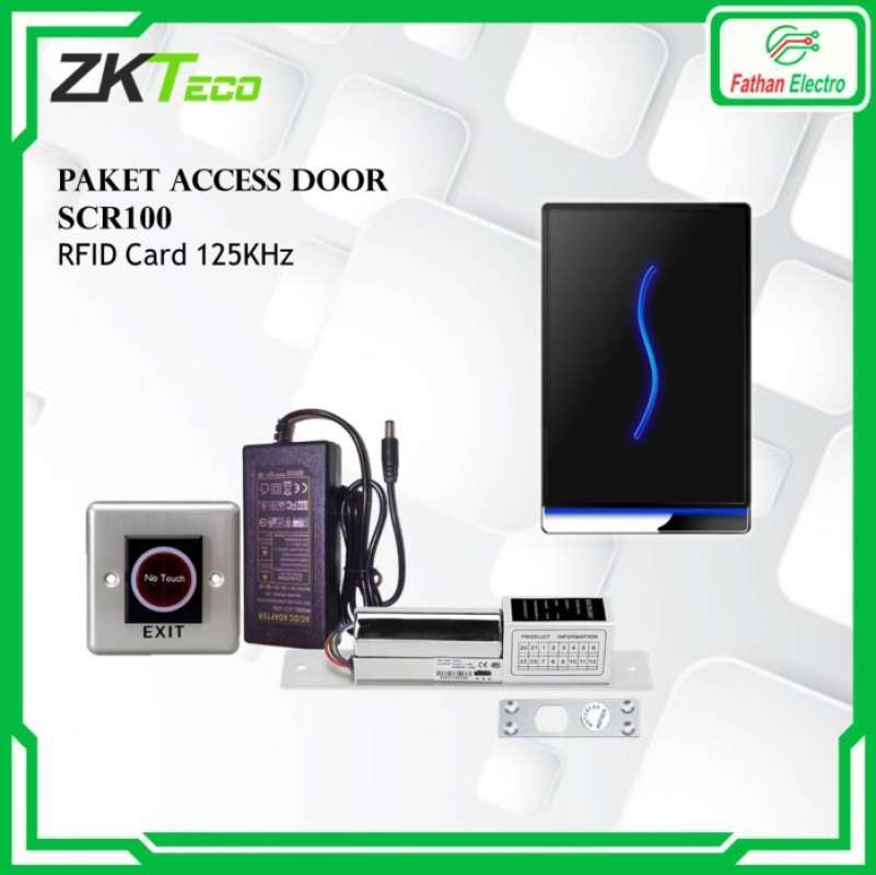 Promo Paket Access Door ZKTeco SCR100 RFID Card 125KHz - Pintu Kaca Diskon 23% di Seller Tuskar ...