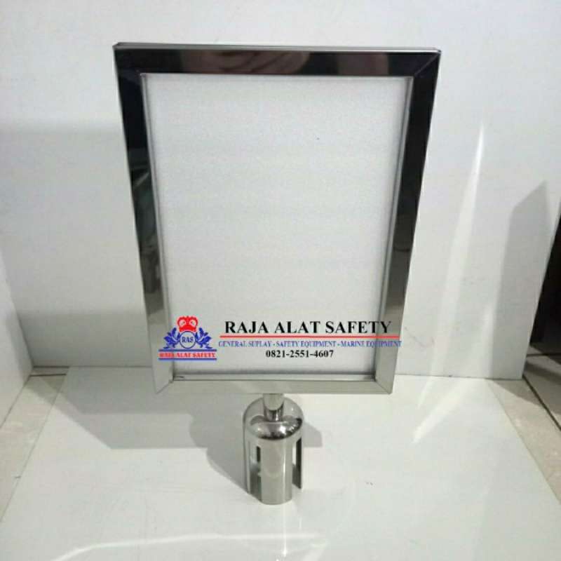 Promo Sign Frame A4 Potrait Signage Poster / Papan Tiang antrian ...