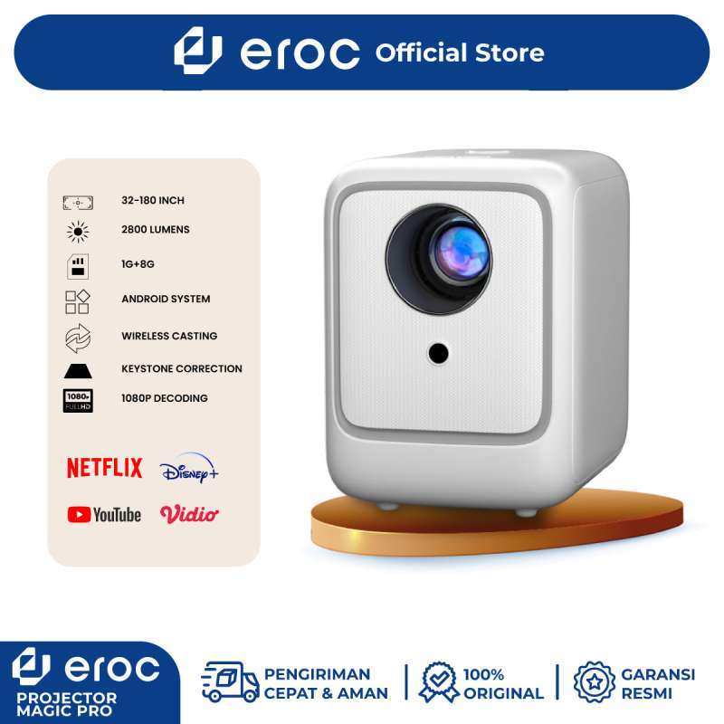 Promo Eroc MAGIC PRO Mini Projector Full HD Decoding 2800 Lumens ...