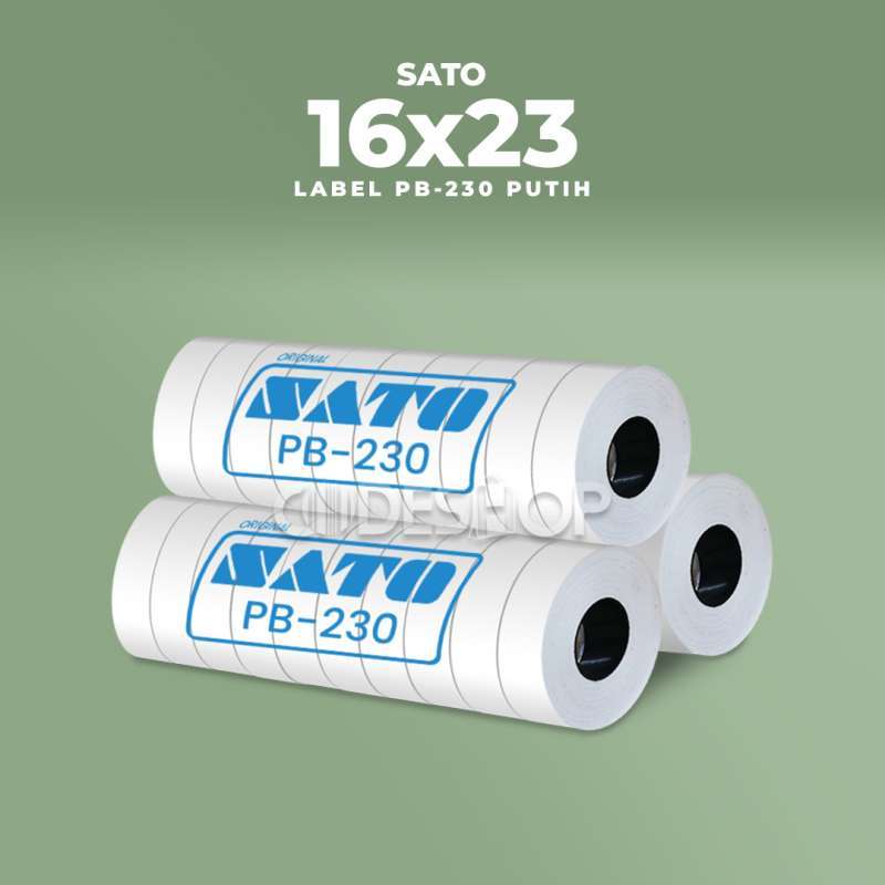 Jual Label Sato PB-230 16x23mm Kertas Bandero Price Harga PB230 Putih ...