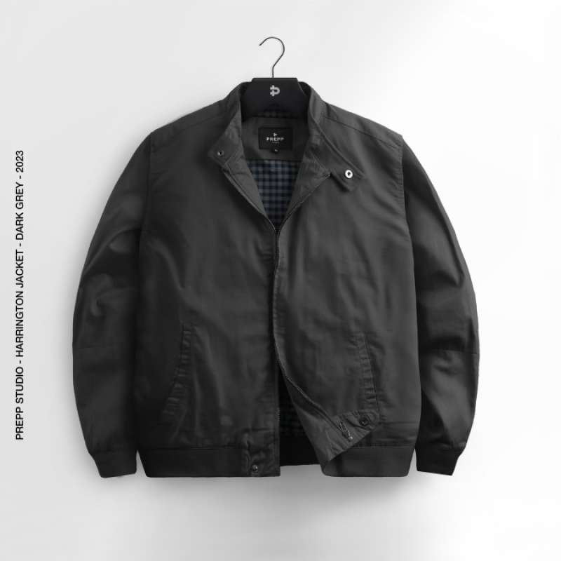 Promo Jaket Prepp Studio Harrington Jacket Dark Grey - S Diskon 2% Di ...