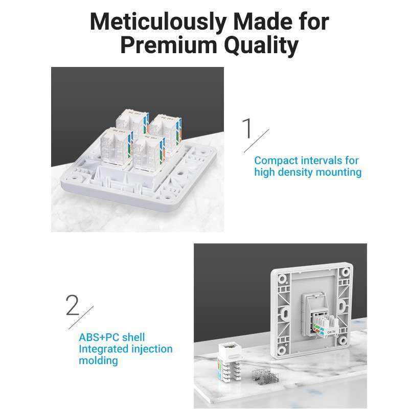 Jual Vention Konektor Rj45 Cat 5e/6 Modular - 180 Degree Cat.5e Di ...