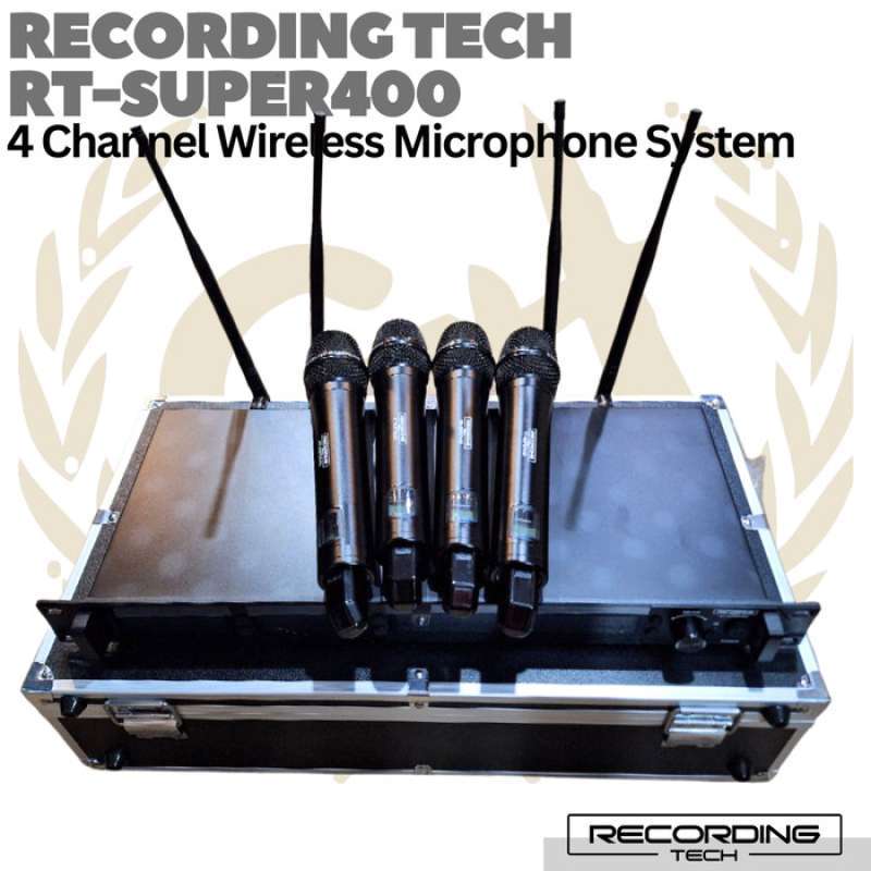 Jual Recording Tech Rt Super400 Wireless Microphone | 4 Channel Mic ...
