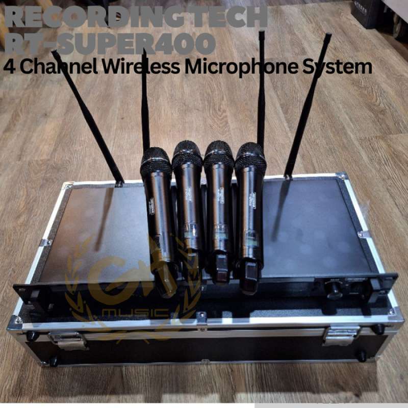 Jual Recording Tech Rt Super400 Wireless Microphone | 4 Channel Mic ...