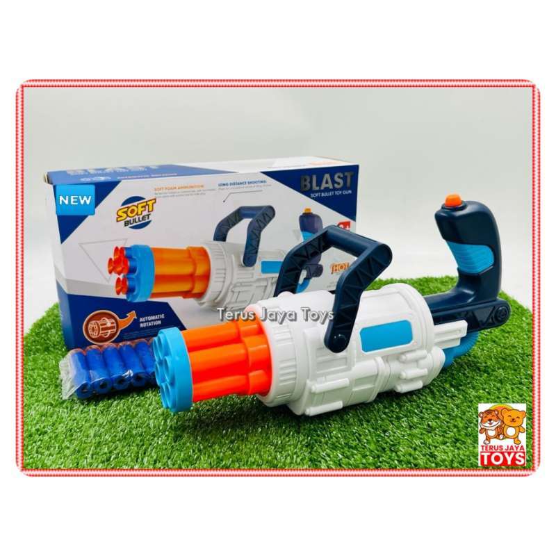 Promo Mainan Tembakan Soft Gun Blaster Gun Soft Bullet Gatling Blast ...