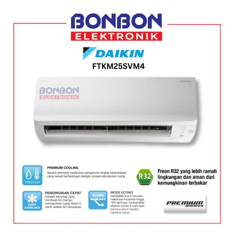 Jual Daikin Ac Split 1 Pk Premium Inverter Ftkm25svm4 / Ftkm 25svm4 Di ...
