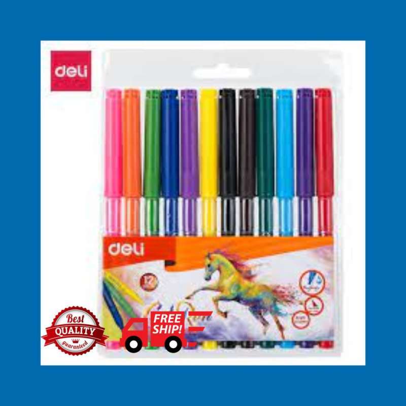 Jual Spidol 12 Warna Deli C10003 Di Seller O'smart Stationery Demang ...