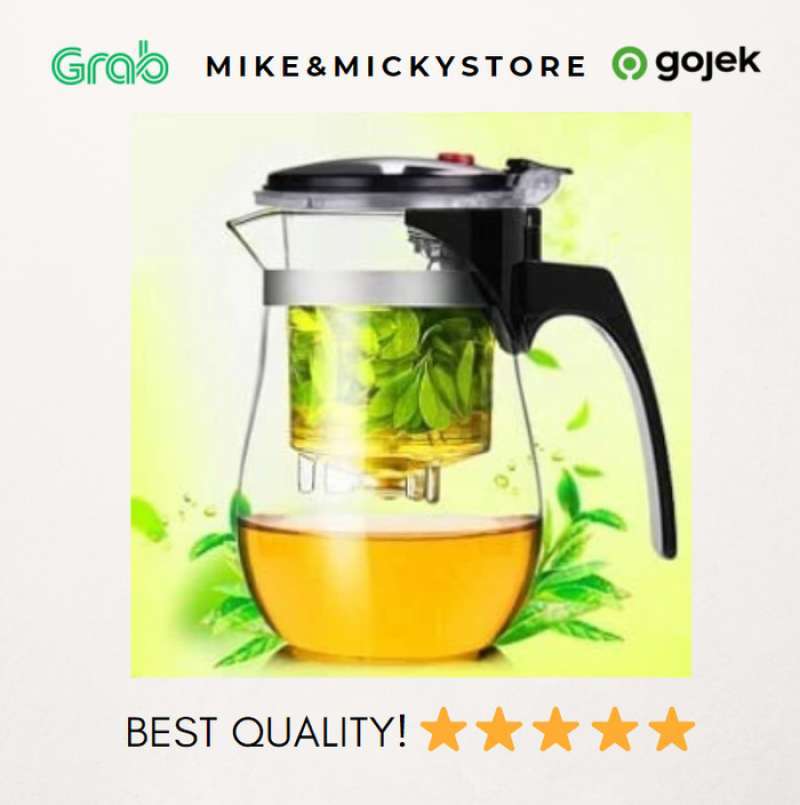 Promo Crystal Clear Chinese Tea Pot Lengkap Dengan Saringan Dan Filter ...