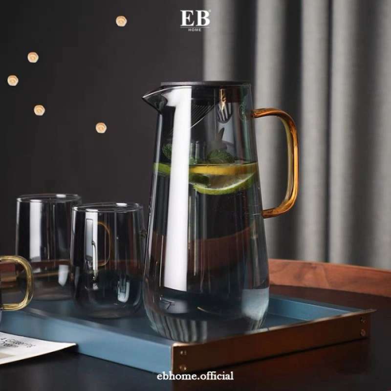 Promo Pitcher Kaca Set 1,5L Jug Air Jus Tahan Panas Dingin Diskon 3% di ...