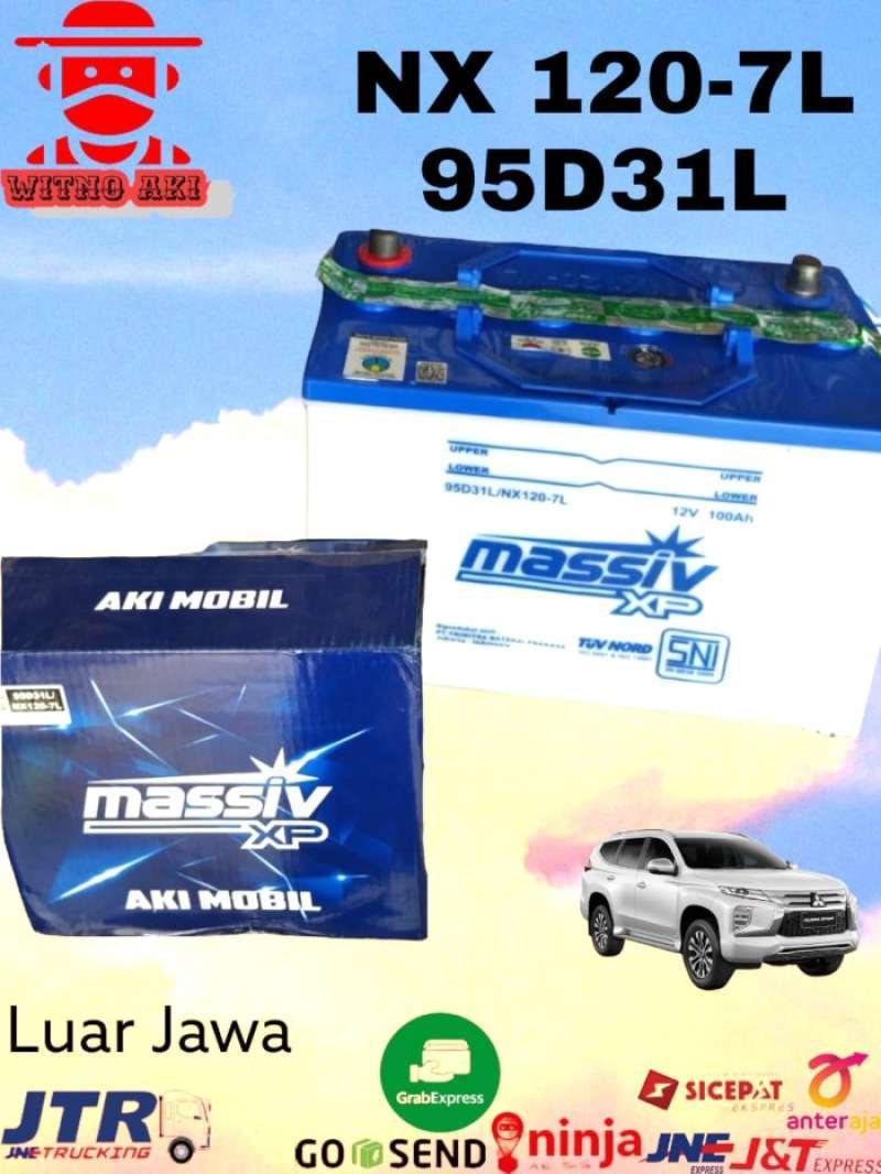 Promo Aki basah massiv xp n120-7l 95d31l 12v 100ah battery pajero fortuner Diskon 27% di Seller ...